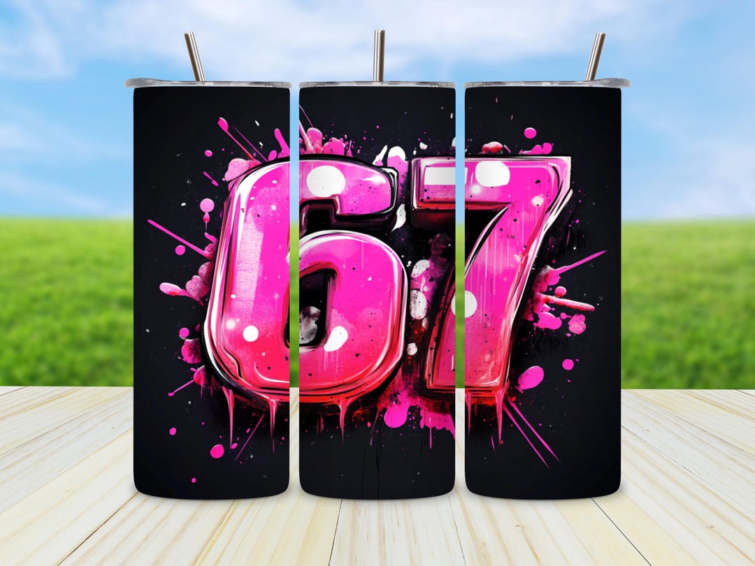 6 7 Meme Y2k Drippy Graffiti Numbers Pop Art Groovy Design Trendy 20oz ...