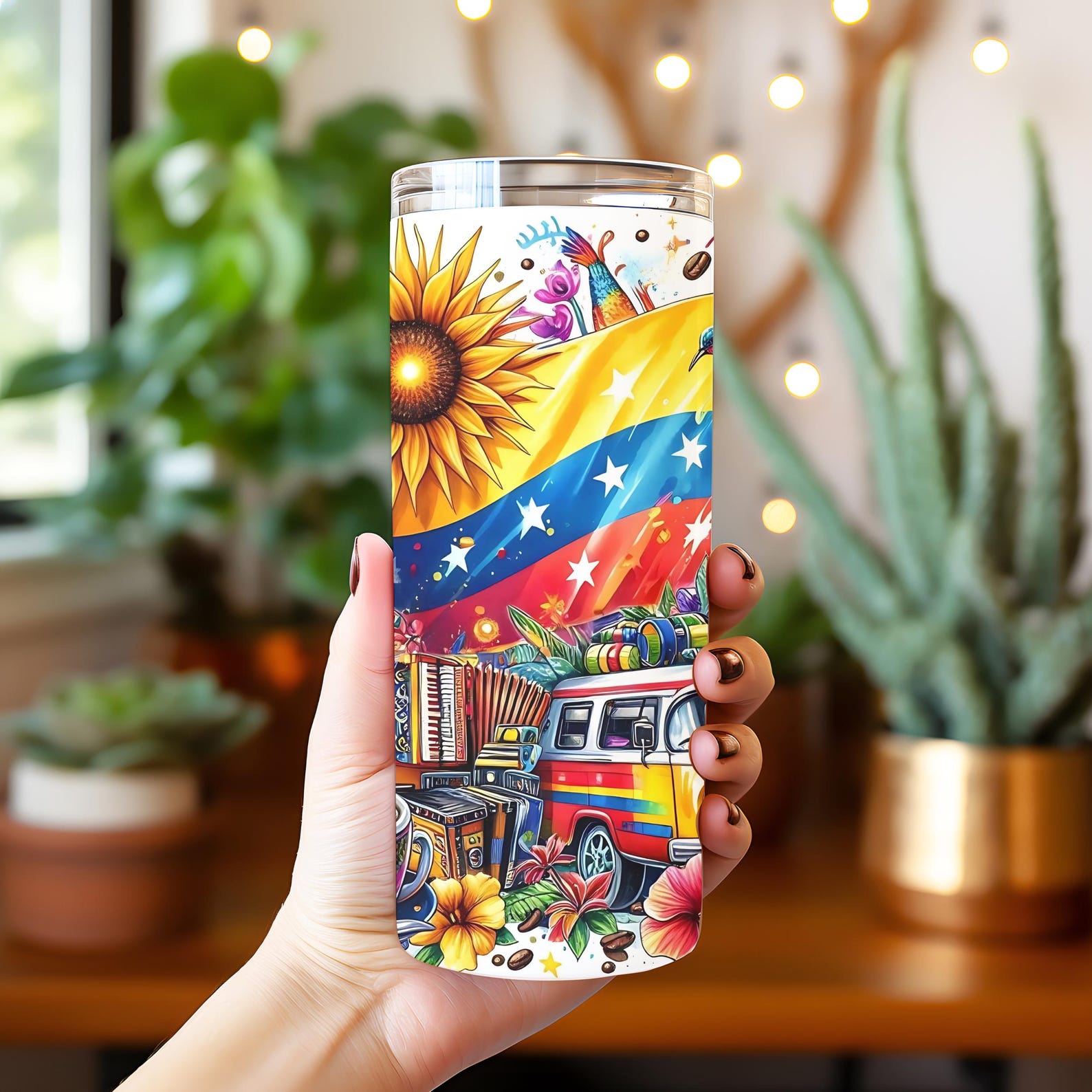 Colombia Tumbler Wrap PNG 20oz Skinny Cup Sublimation Design With Flag ...