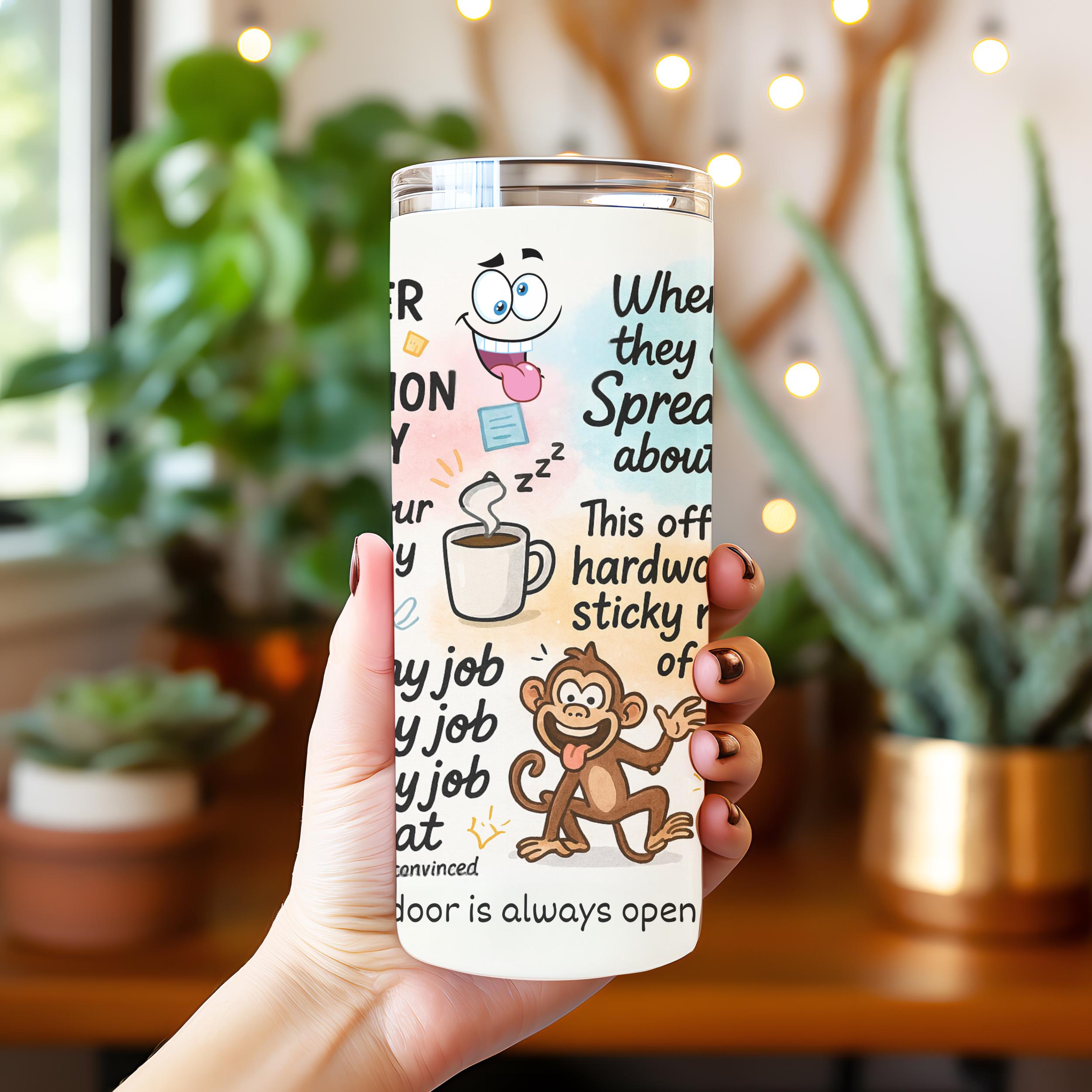 Funny Office Quotes 20oz Tumbler Wrap PNG | Digital Sublimation Design ...