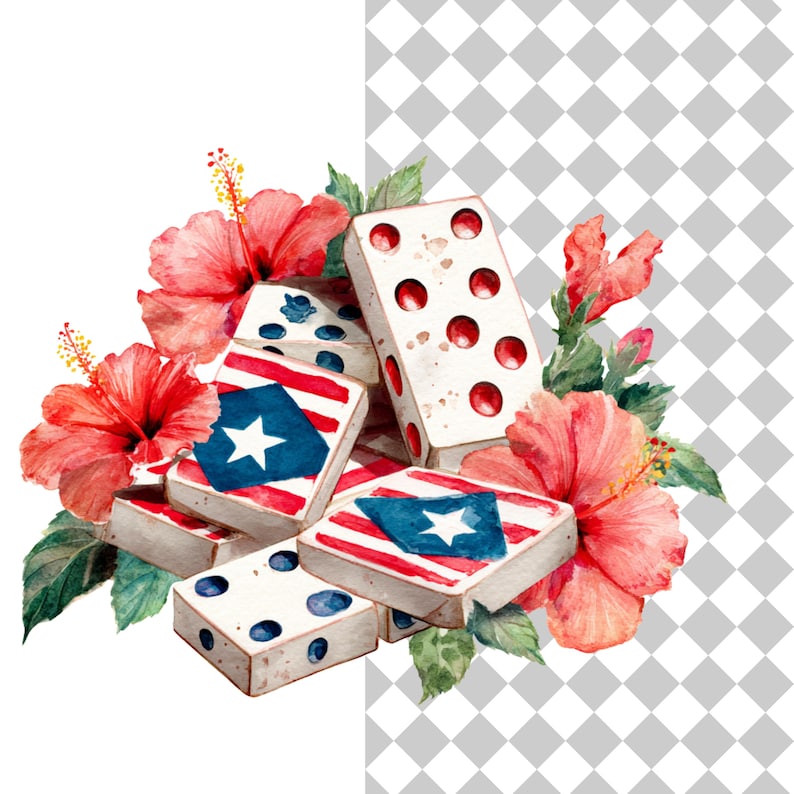 Puerto Rico Clipart PNG Bundle AI Art Transparent Background Caribbean ...