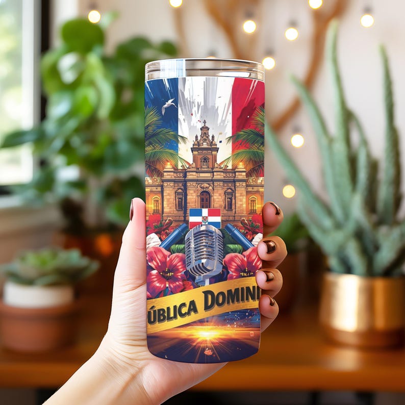 Dominican Republic Flag Boricua Pride 20oz Skinny Tumbler Wrap ...