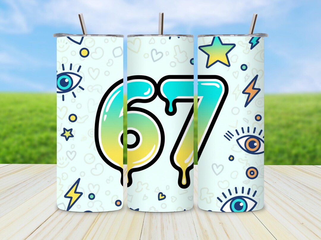 6 7 Meme Y2k Drippy Graffiti Numbers Pop Art Groovy Design Trendy 20oz ...