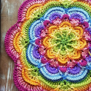 Flower Puddles Mandala Blanket Crochet Pattern - Etsy