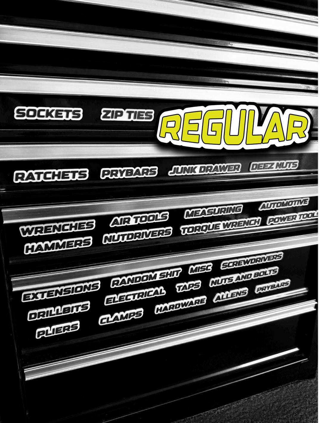 Axis One Concepts - (SINGLE LABEL) Regular Size Custom Toolbox Labels ...