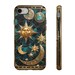 Celestial Stained Glass Moon Stars Sun Phone Case Starry Night Sky Printed Mosaic Stained Glass ...