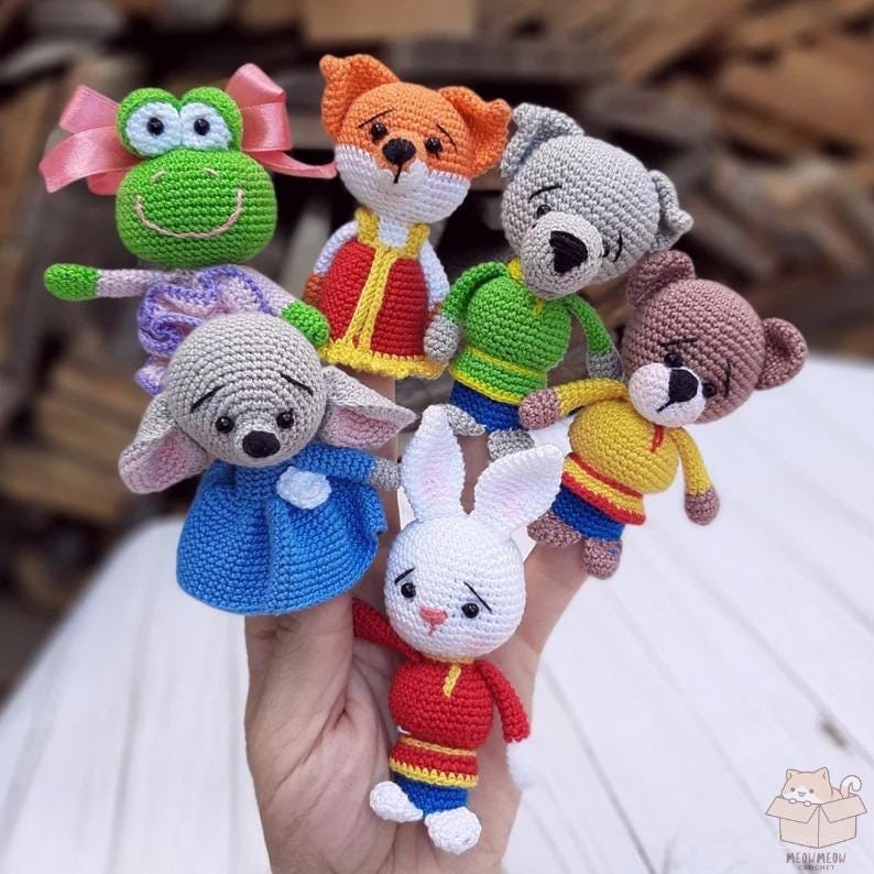 The Little House Finger Puppets Crochet Pattern Allows You to Use the ...