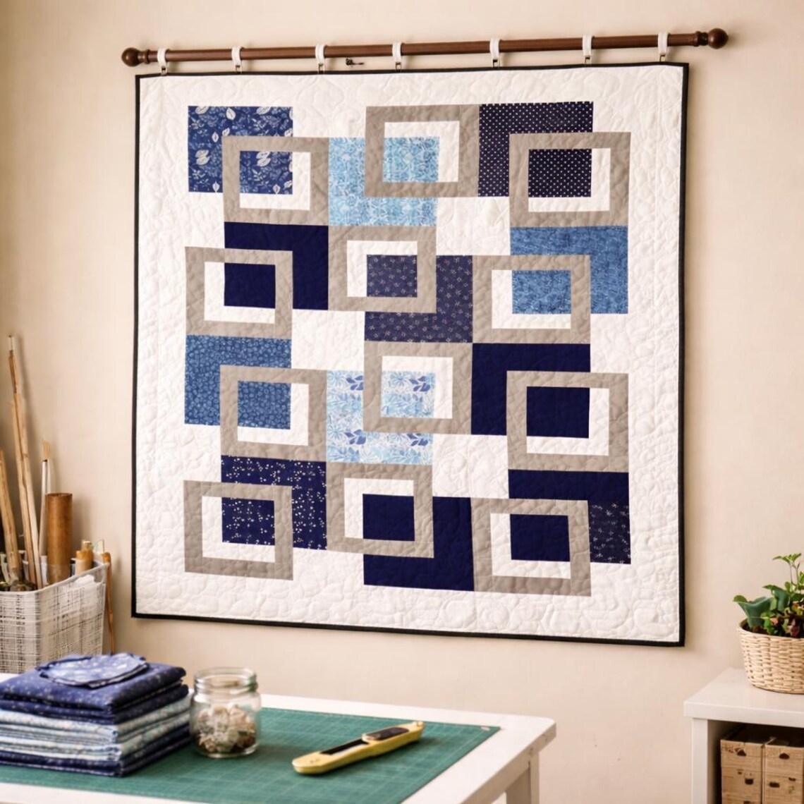 Floating Windows Quilt Pattern: Modern Window Design (PDF Download) - Etsy