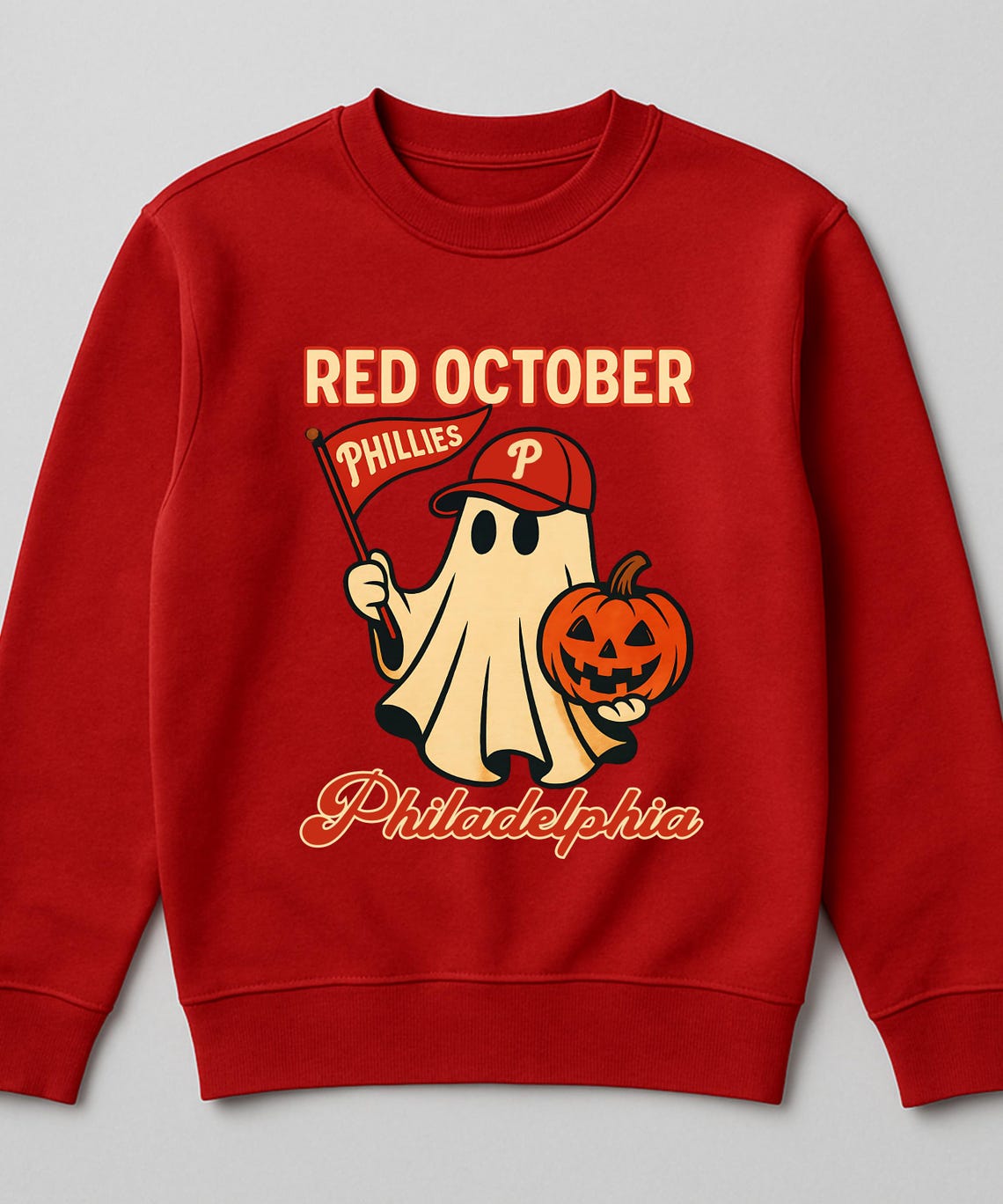 Red October Phillies DTF Transfer, Philadelphia Baseball Ghost Pumpkin ...