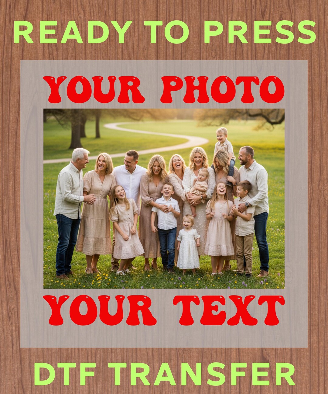 Custom Photo Iron on Transfer, Make Your Own DTF, Ready to Print ...