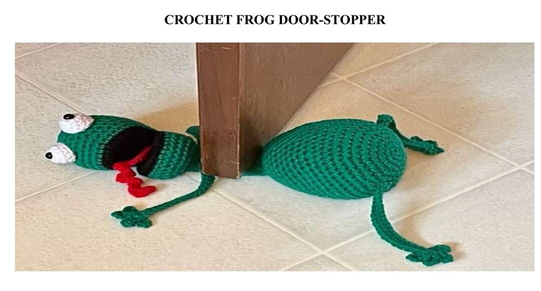 The Original Squashed Frog Door Stopper Amigurumi Instant Download Pdf ...