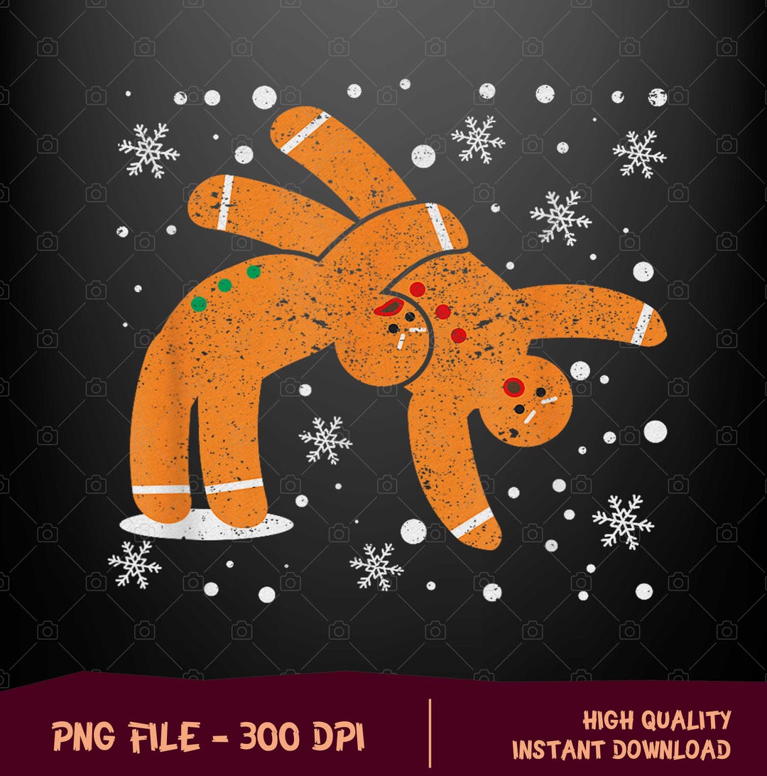 Funny Gingerbread Yoga Christmas Png, Merry Christmas Sublimation ...