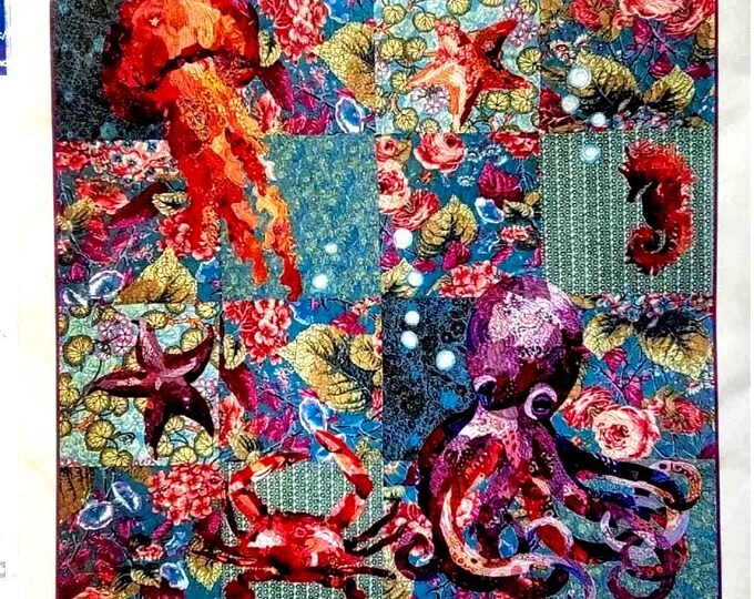Octopus Garden Quilt Pattern by Emily Taylor (finished Size 40" X 40 ...