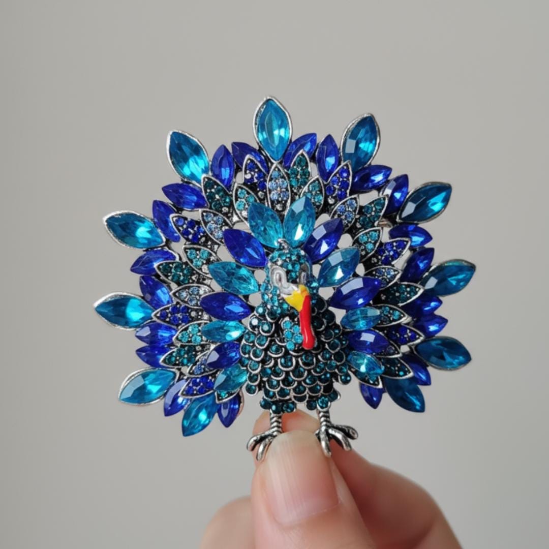 Rhinestone Turkey Brooch Autumn Thanksgiving Jewelry - Etsy