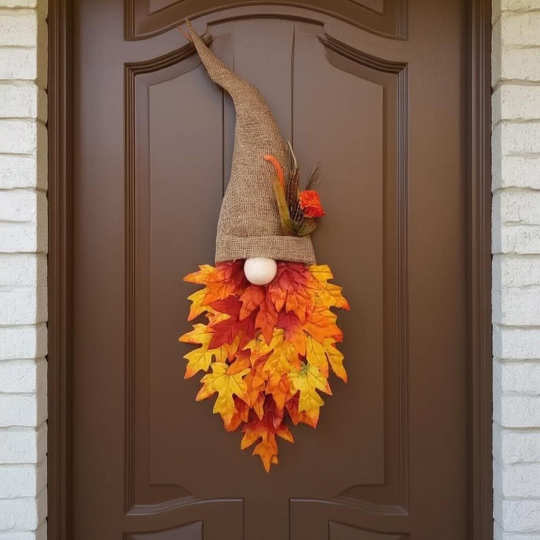 Fall Gnome Decoration Maple Leaf Beard Rustic Farmhouse Decor - Etsy