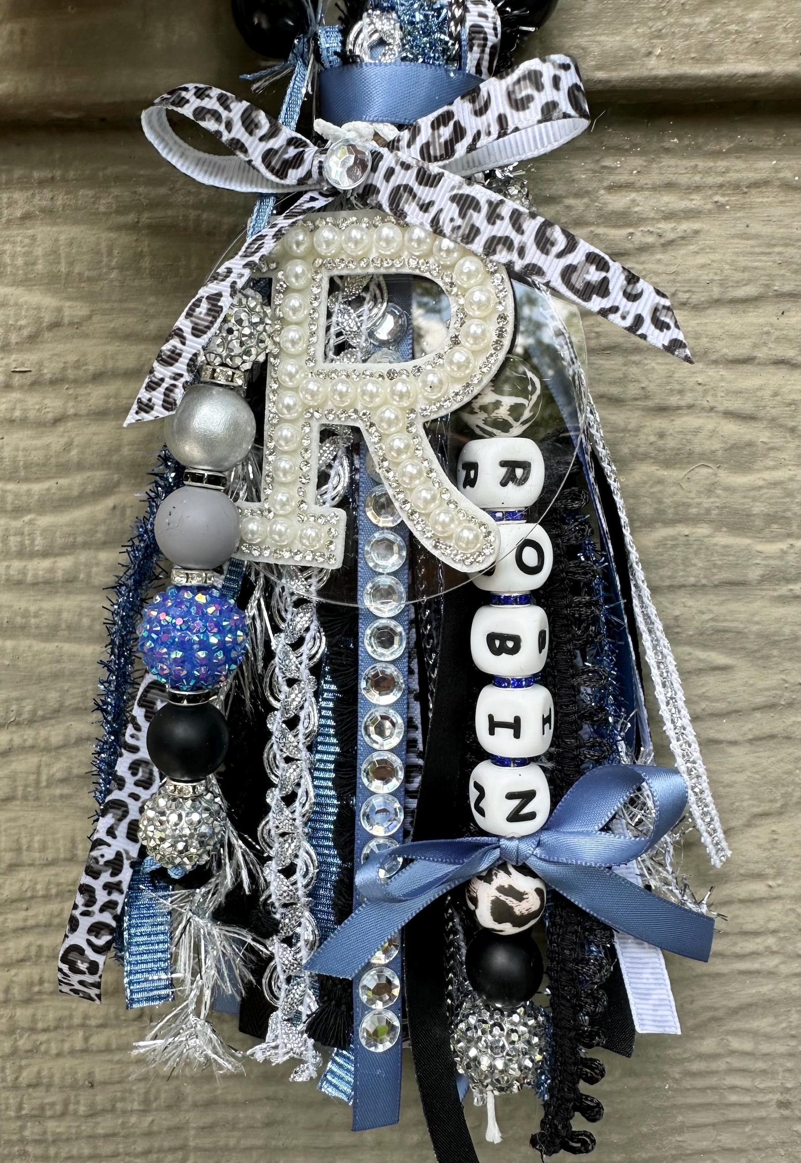 Custom Initial Bag Tag, Bogg Bag Keychain, Personalized Ribbon Tassel ...