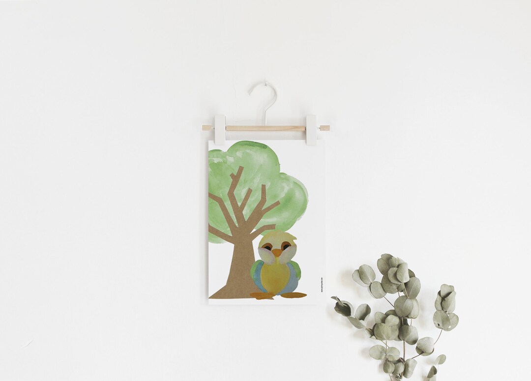 A5 Kids Room Poster, Bird Print, Playroom Decor, Baby Room Decor ...