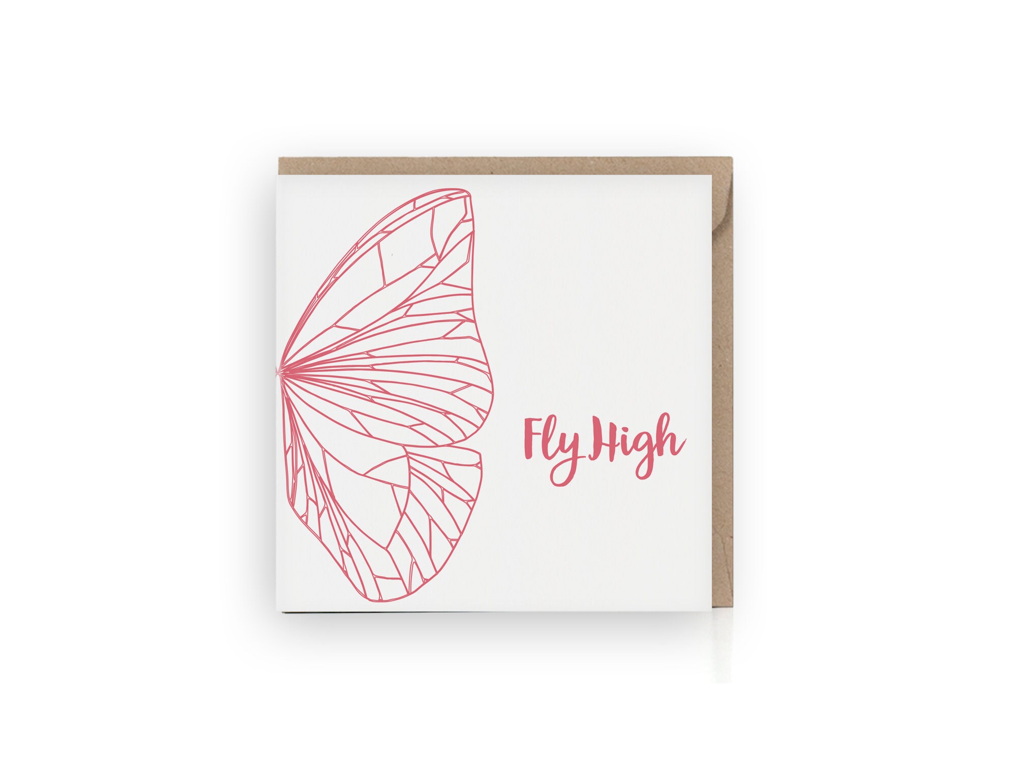 Butterfly Greeting Card Fly High fly high art butterfly | Etsy