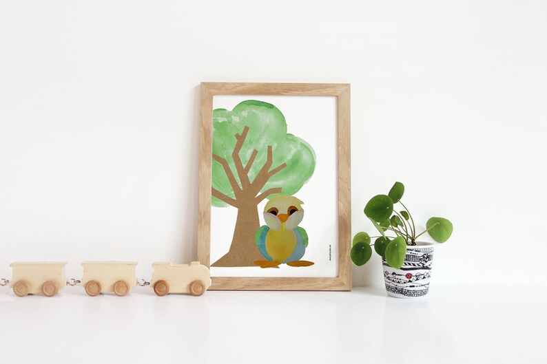 A5 Kids Room Poster, Bird Print, Playroom Decor, Baby Room Decor ...