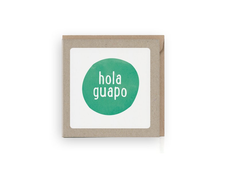 Hola Guapo, Valentines Day Card, BFF Greeting Card, Funny Spanish Card ...