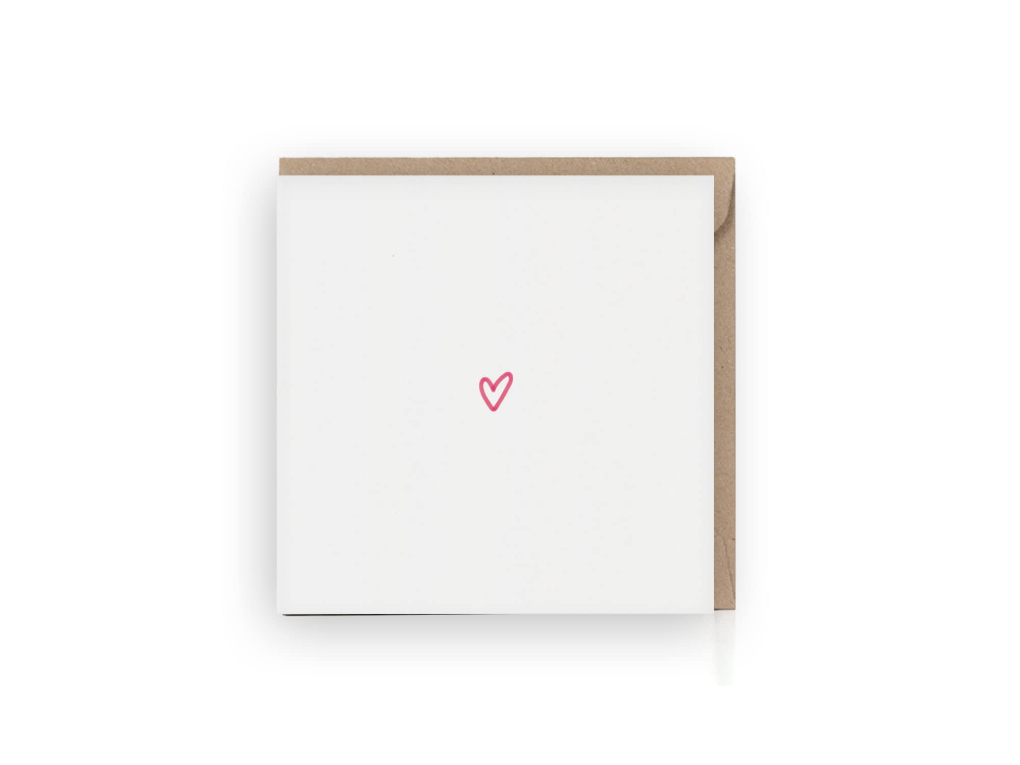 Pink Love Heart Greeting Card Eco-friendly Produced - Etsy