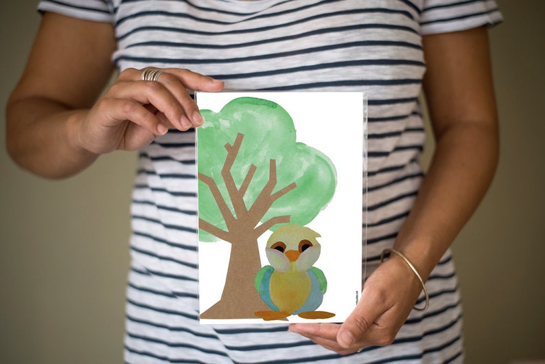 A5 Kids Room Poster, Bird Print, Playroom Decor, Baby Room Decor ...