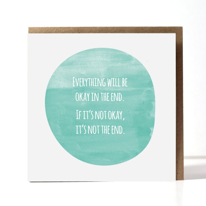Everything Will Be Okay, Best Friend, Greeting Card, Thinking of You ...