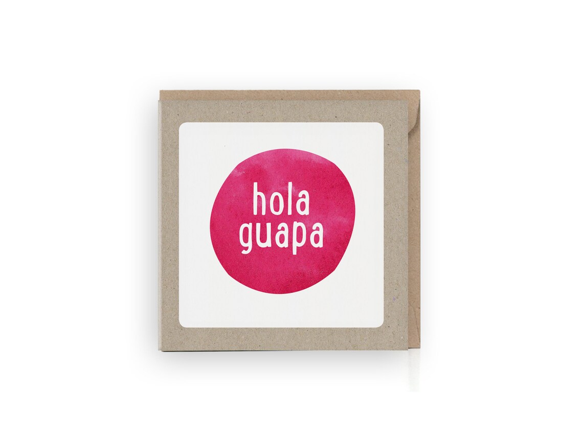 Hola guapa greeting card | Etsy