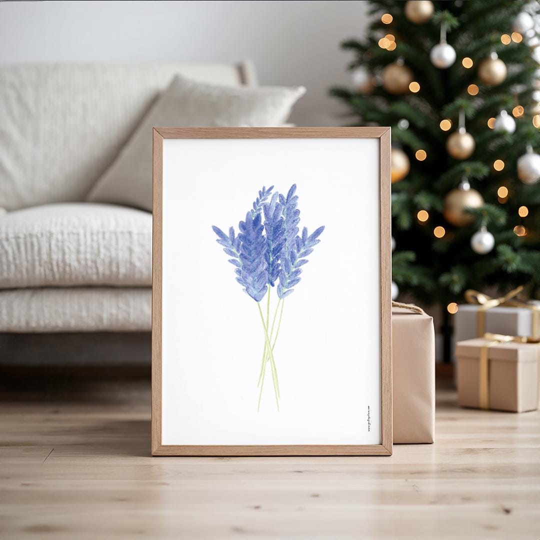 Lavender Poster A4, Lavender Poster, Lavender Plant, Lavender Painting ...