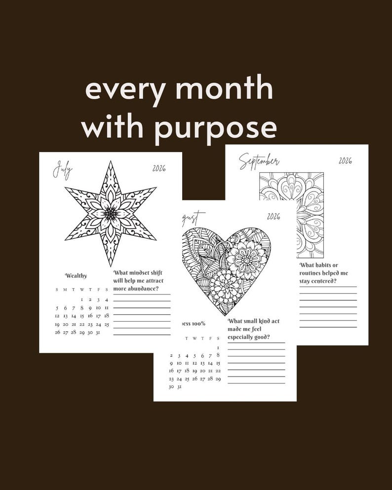 2026 Coloring Habit Tracker Printable | Personal Growth Planner ...