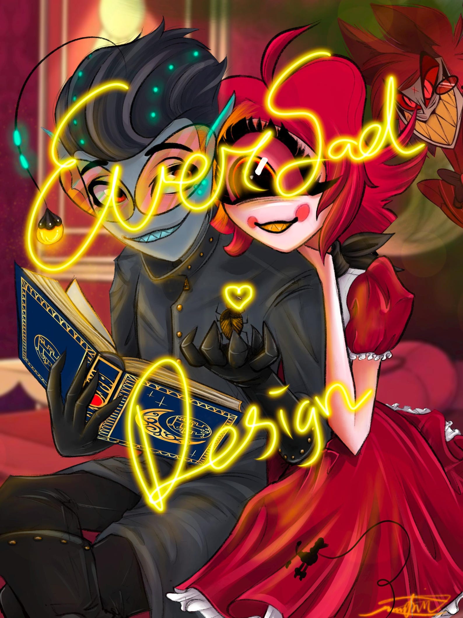 Niffty X Baxter + Alastor Wallpaper - Etsy