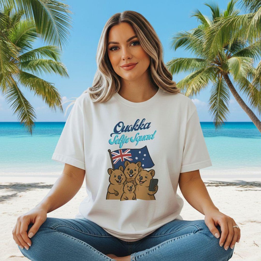Quokka Selfie Squad T-shirt | Australian Flag Cute Quokkas Shirt ...
