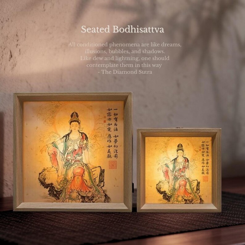 Zen-inspired Wooden Art Lamp, Bamboo Shadow Decor Light, USB Type C ...