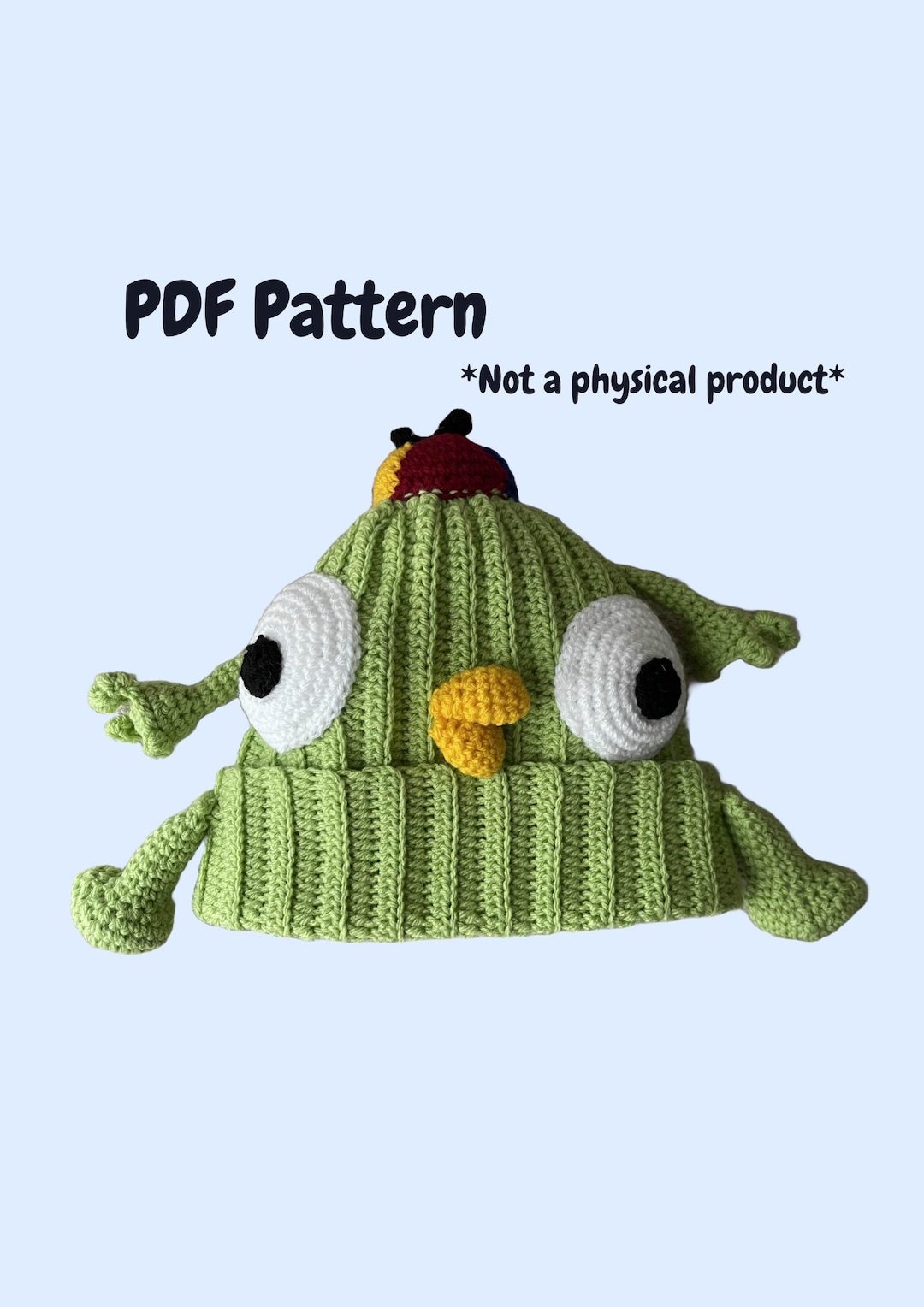 Crochet Peak Bing Bong Beanie Pattern PDF - Etsy