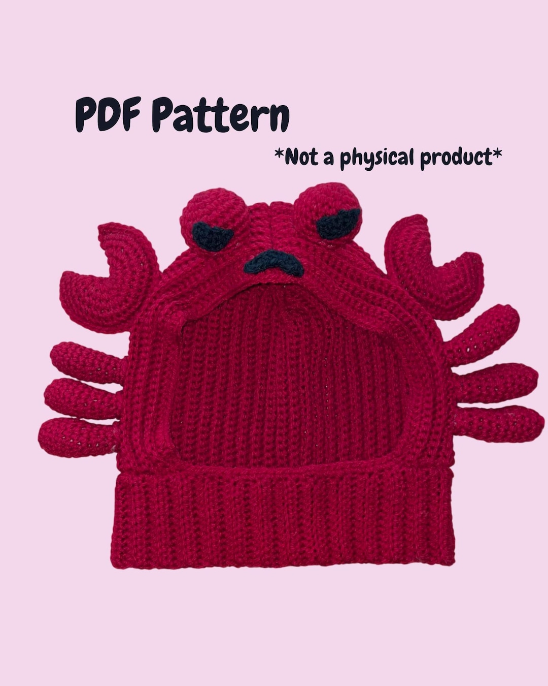 Crochet Crab Hat From Peak Pattern PDF - Etsy