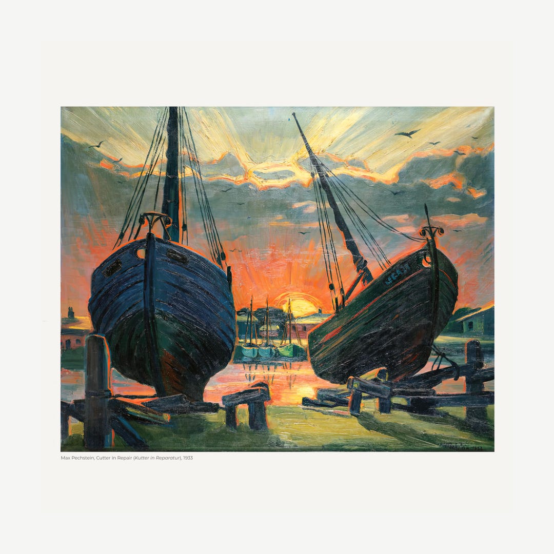 Max Pechstein – Cortador para Reparo (1933) | Impressão artística ...