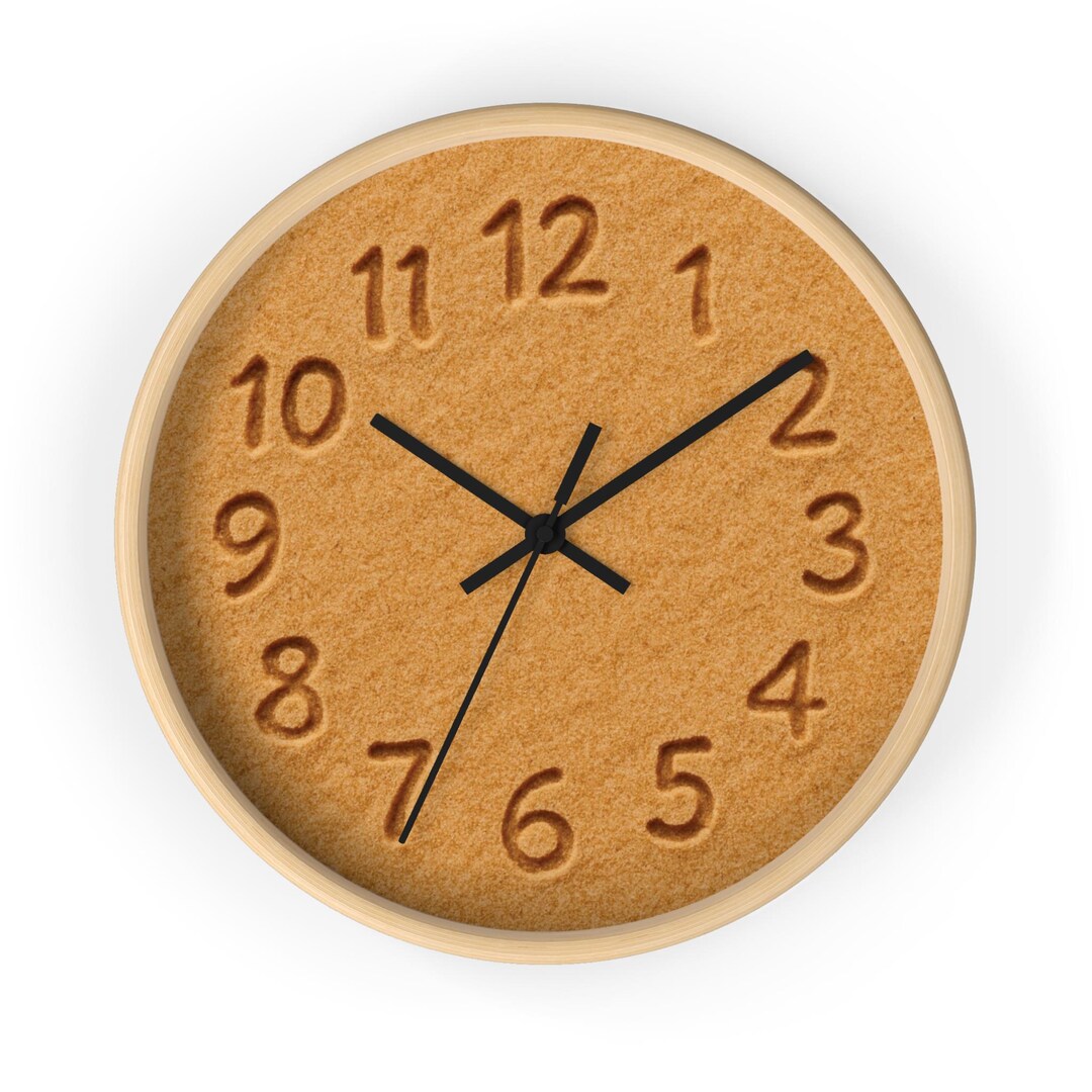 Sand Texture Wall Clock: Minimalist Boho Home Decor - Etsy