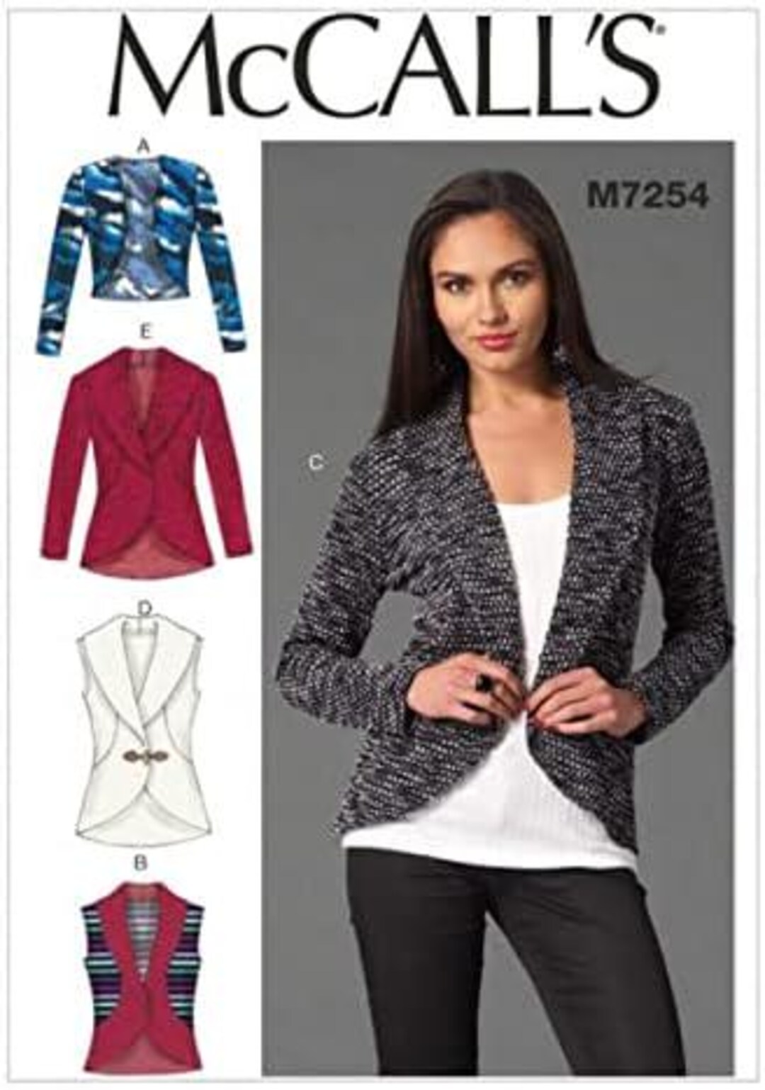 Mccalls 7254 Sewing Pattern Womens Jacket Pattern UNCUT Size 4 - 14 ...