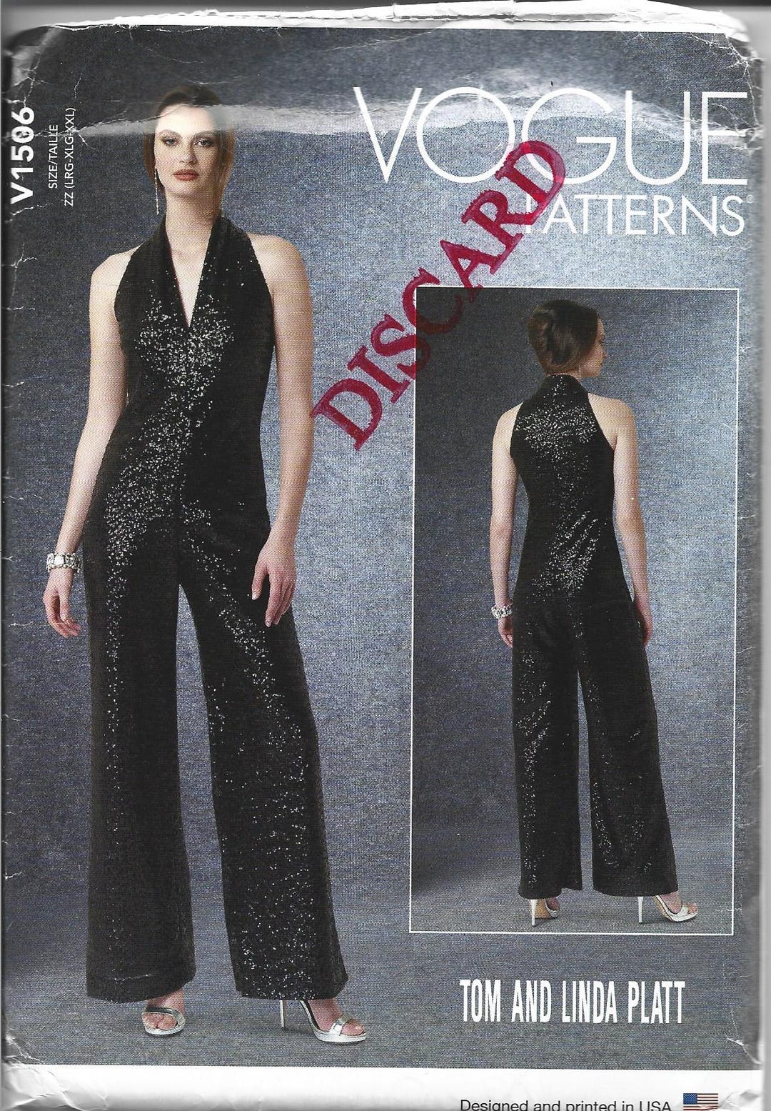 Vogue 1506 Sewing Pattern Women Jumpsuit Pattern UNCUT Size 16 - 26 ...