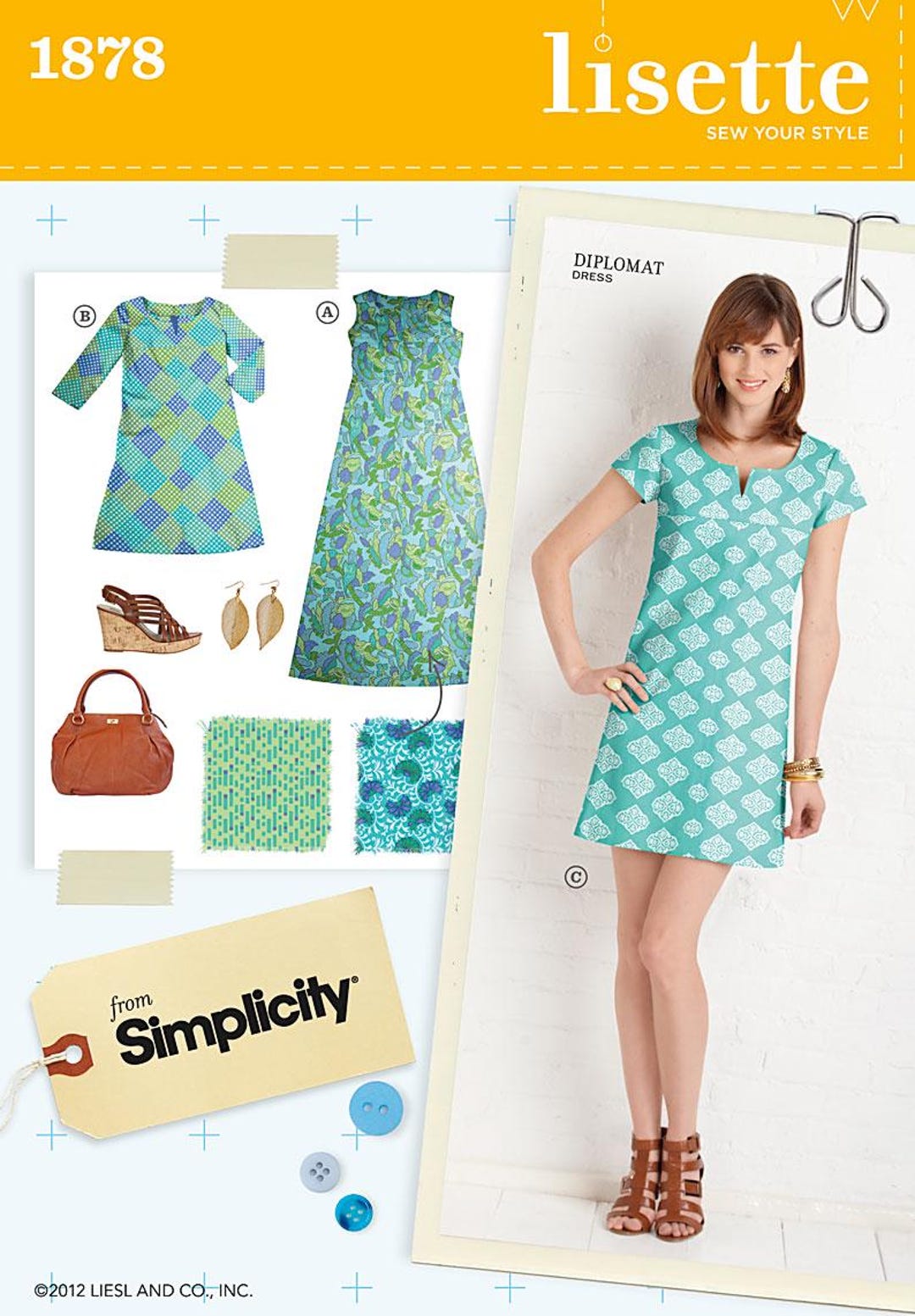 Simplicity 1878 Sewing Pattern Women Dress Pattern UNCUT Factory Folded ...