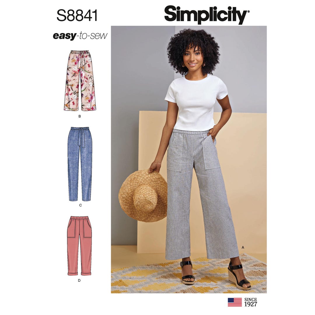 Simplicity 8841 Sewing Pattern Womens Pants Pattern UNCUT Factory ...