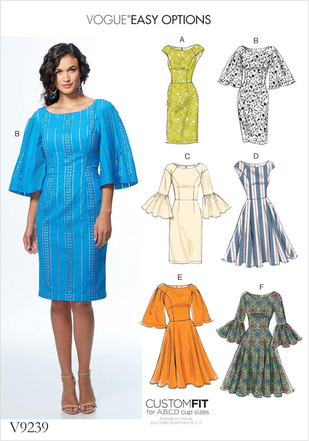 Vogue 9239 Sewing Pattern Women Dress Pattern UNCUT Factory Folded Size ...
