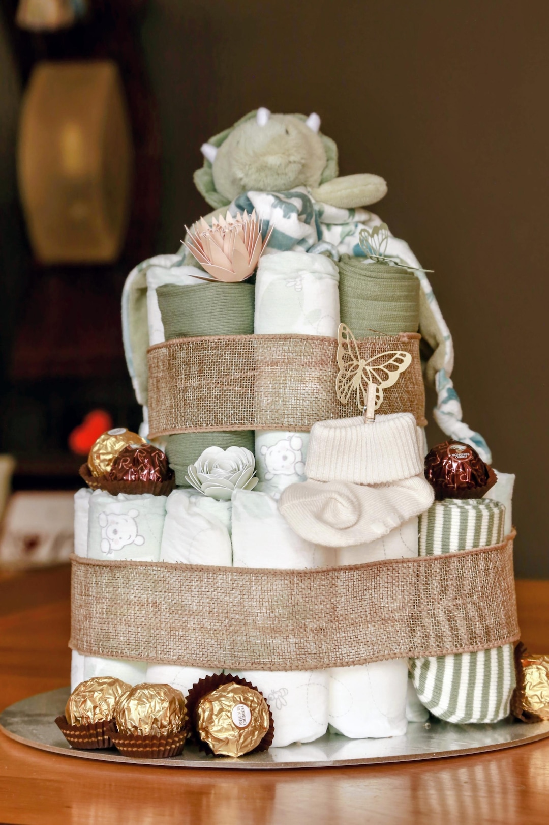 Hand Crafted Nappy Cake, for That Special Day. - Etsy