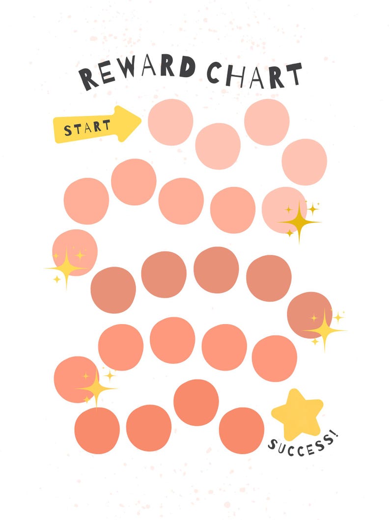 Printable Reward Chart, Toddler Reward Chart, Digital Download - Etsy
