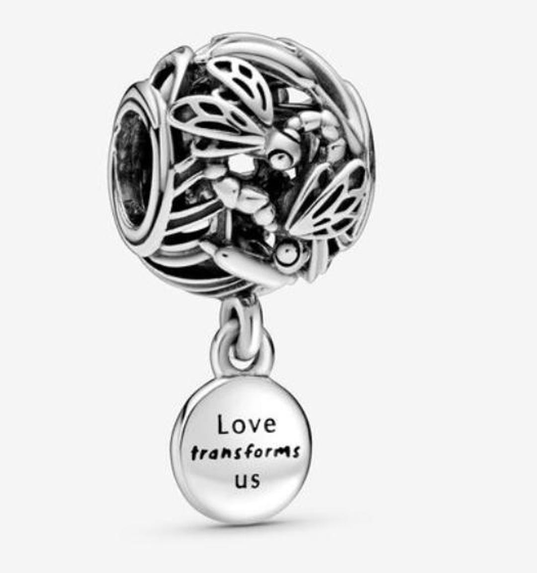 Pandora Openwork Dragonfly Love Charm - Etsy