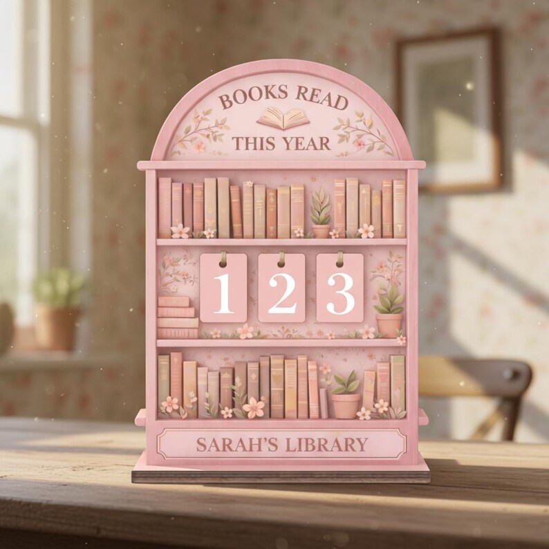 Personalized Books Read This Year Tracker, Custom Library Shelf Book ...