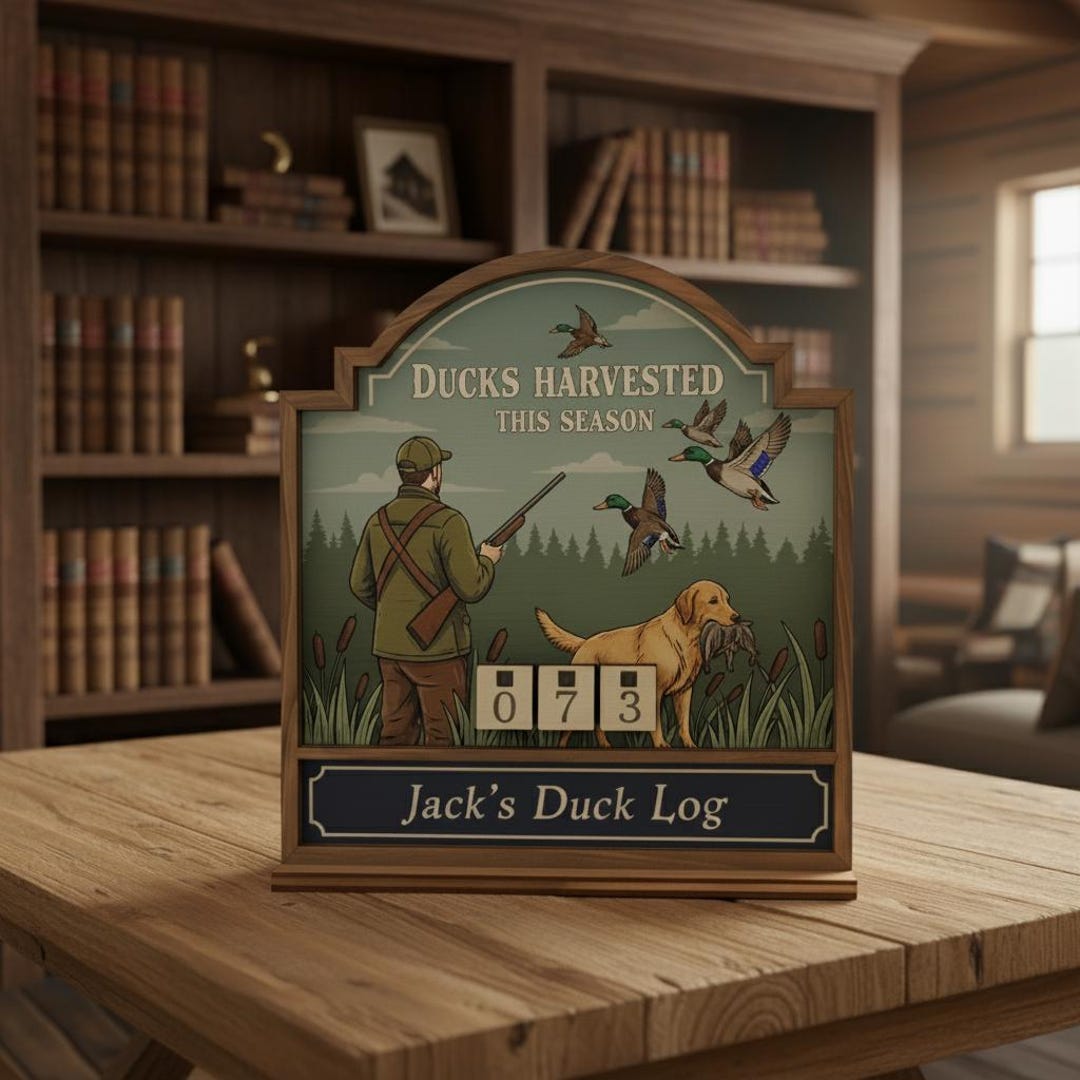 Custom Duck Hunting Season Tracker Sign, Custom Waterfowl Harvest Log ...