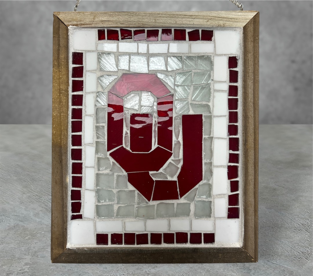 Contemporary Stained Glass Mosaic Panel - Oklahoma University OU ...