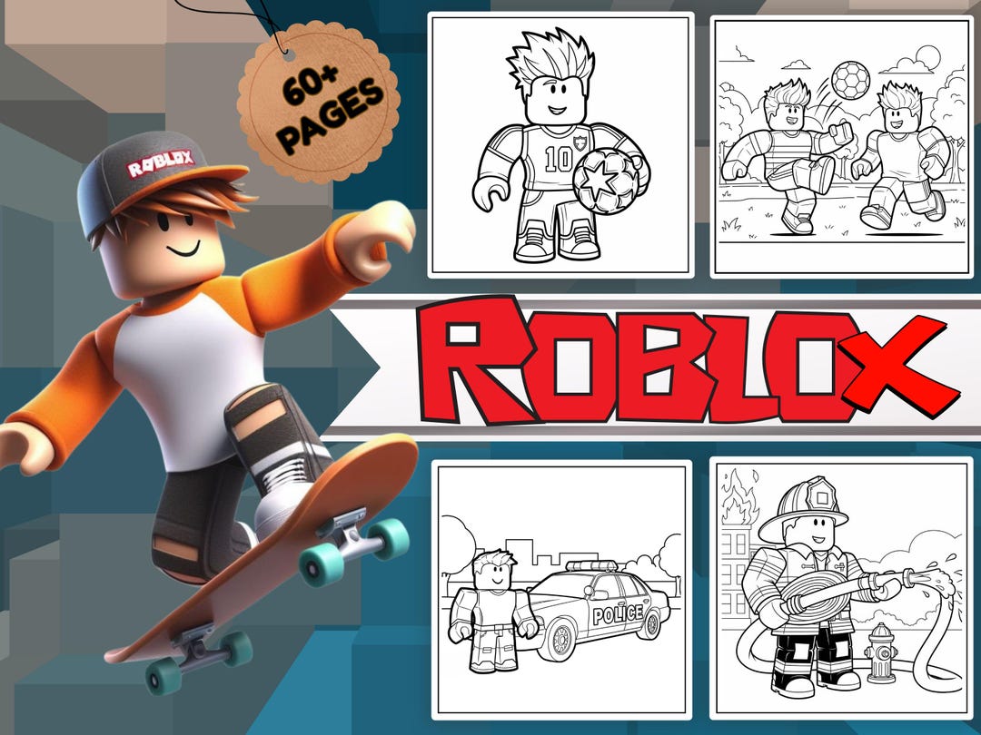 Roblox Digital Coloring Pages – 60+ Printable Roblox Characters, Fun ...