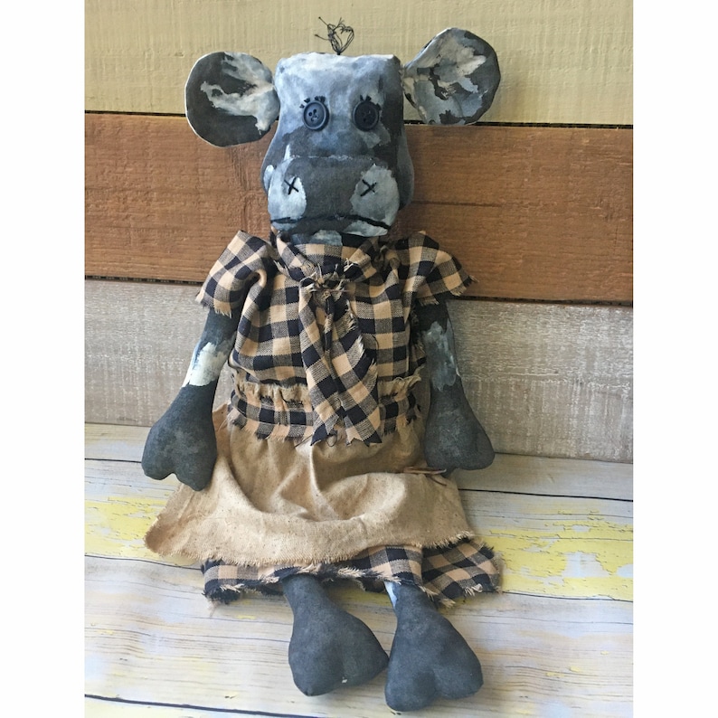 Primitive Spotted Cow Doll Cow Decor Kitchen Cow Doll - Etsy