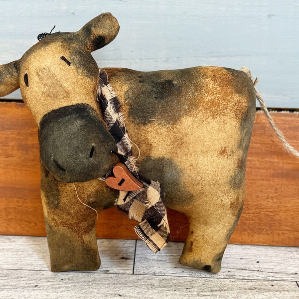 Primitive Cow - Etsy